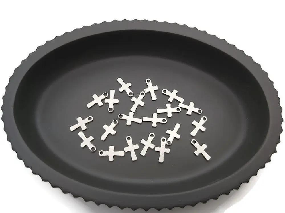 Breloque croix inox - Lot de 10/20